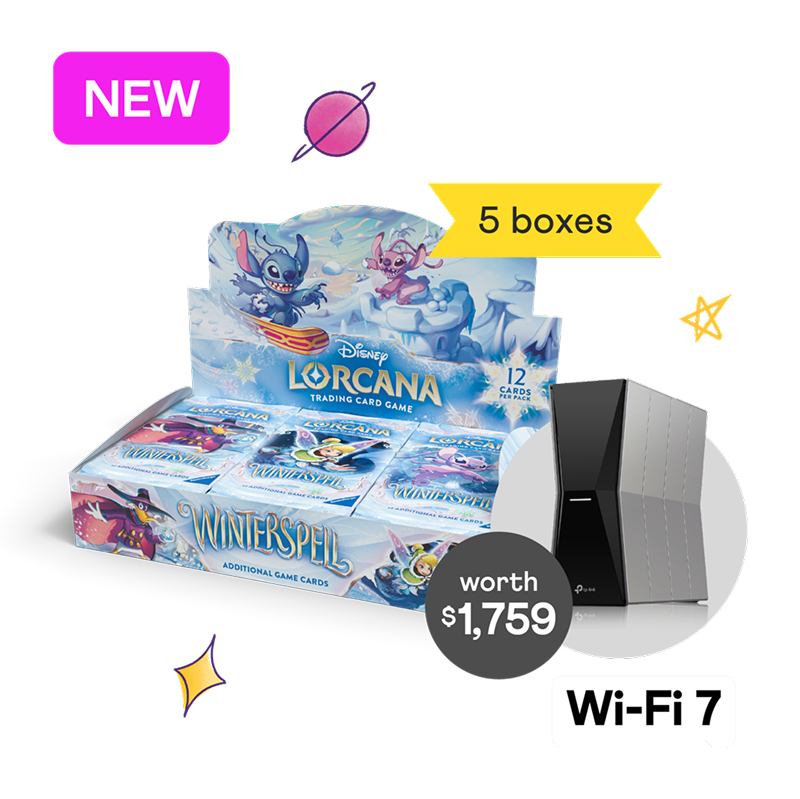 Disney Lorcana TCG: Winterspell (5 Boxes) Booster GAMER 10Gbps + TP ...